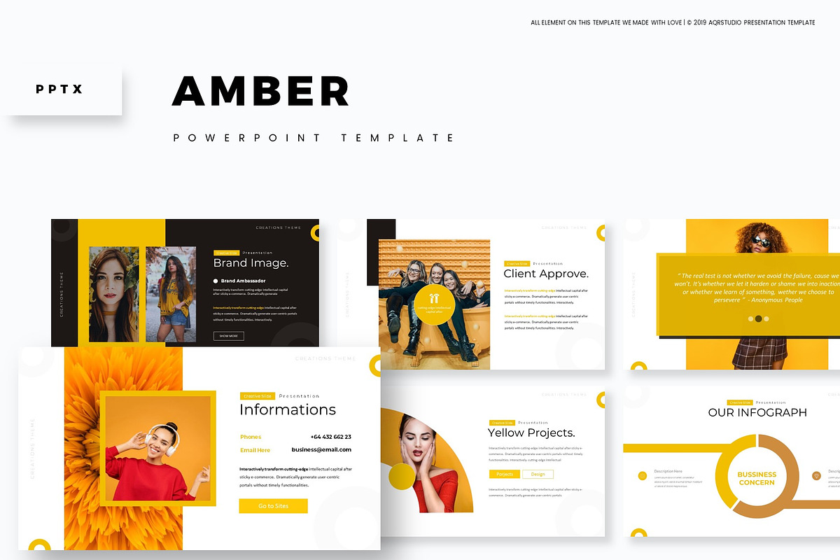 Amber - Powerpoint Template, a Presentation Template by AQR Studio