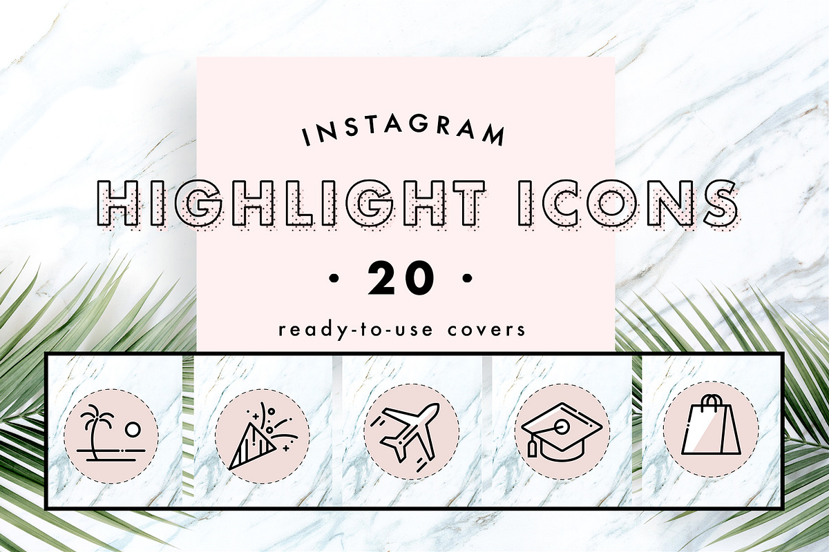 Instagram Story Highlight Covers, a Social Media Template by Marie T