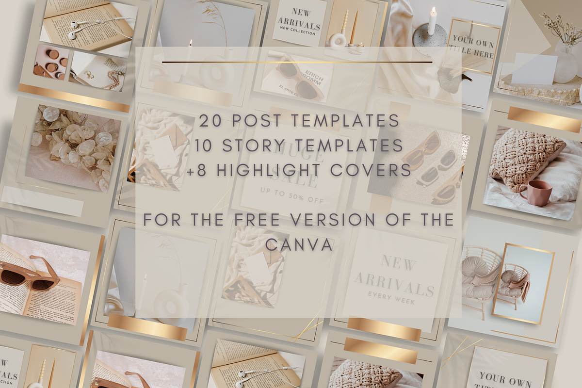 Beige Instagram Templates for Canva, a Social Media Template by Innova ...