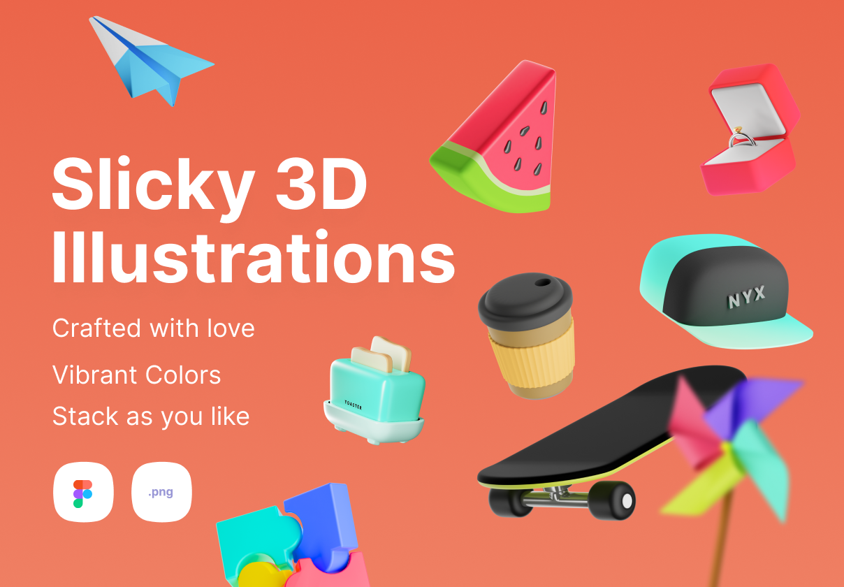 Slicky 3D Illustrations