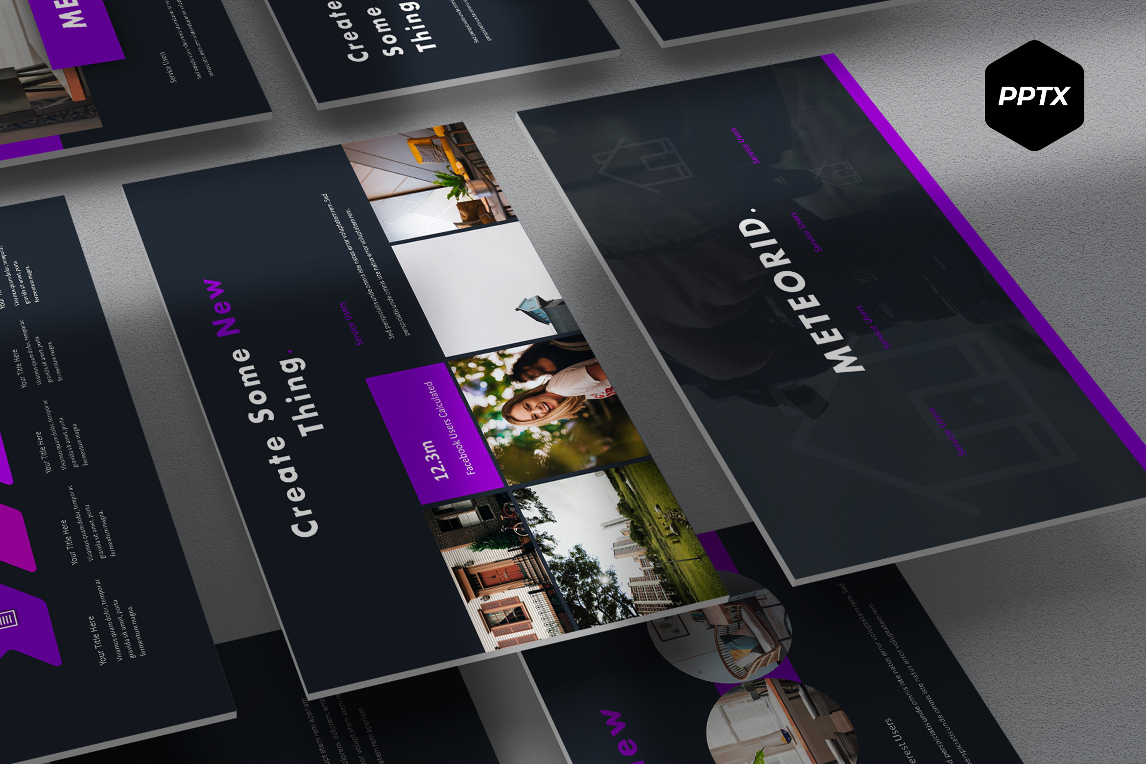 Meteorid - Powerpoint Template, a Presentation Template by AQR Studio