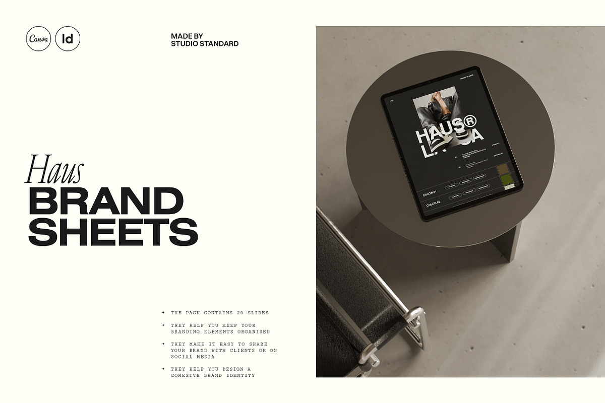 HAUS | Brand Sheets | Studio Standard