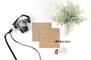 Vintage Camera Envelope Lay Flat, a Product Mockup by Sarah Simpson -ArtTec