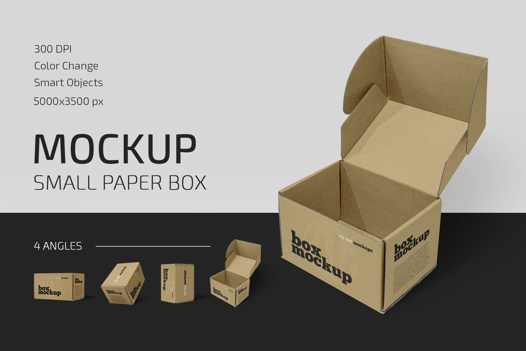 Small Paper Box Mockup Set, a Packaging Mockup by Country4k
