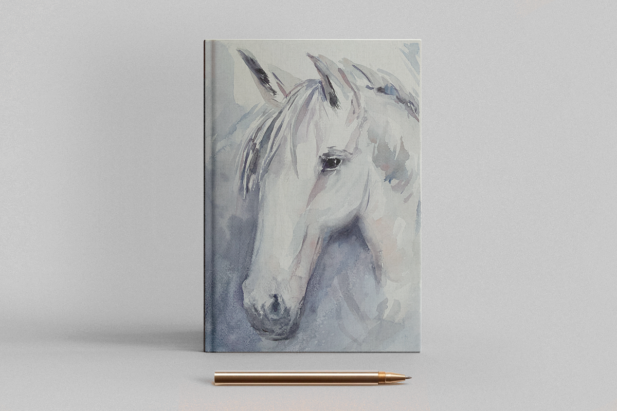 White Horse - Watercolor Print, an Animal Illustration by Tati Bordiu