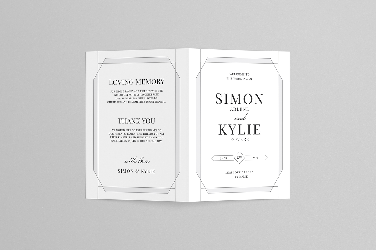 Wedding Program Booklet, a Brochure Template by Leaflove