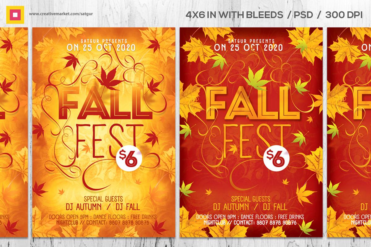 Fall Flyer / Autumn Flyer V2, a Flyer Template by Satgur Graphic Design