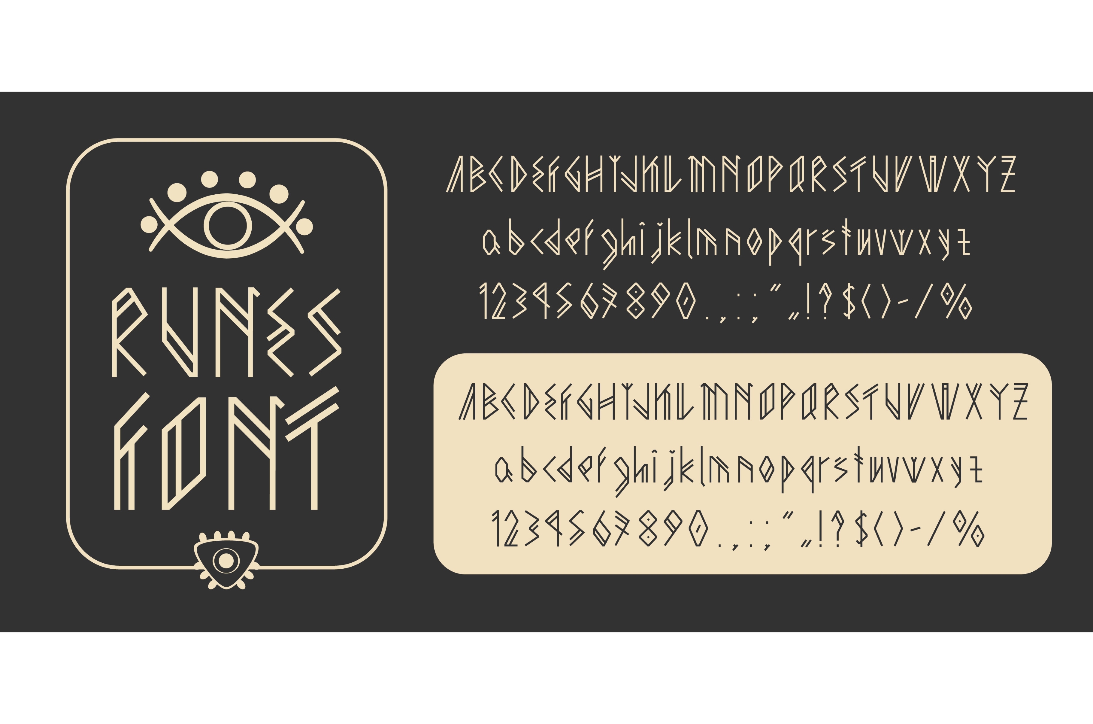 Scandinavian type, viking runes font, an Education Illustration by ...