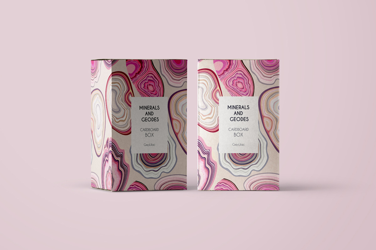 Minerals and Geodes Patterns, a Pattern Graphic by GreyLilac