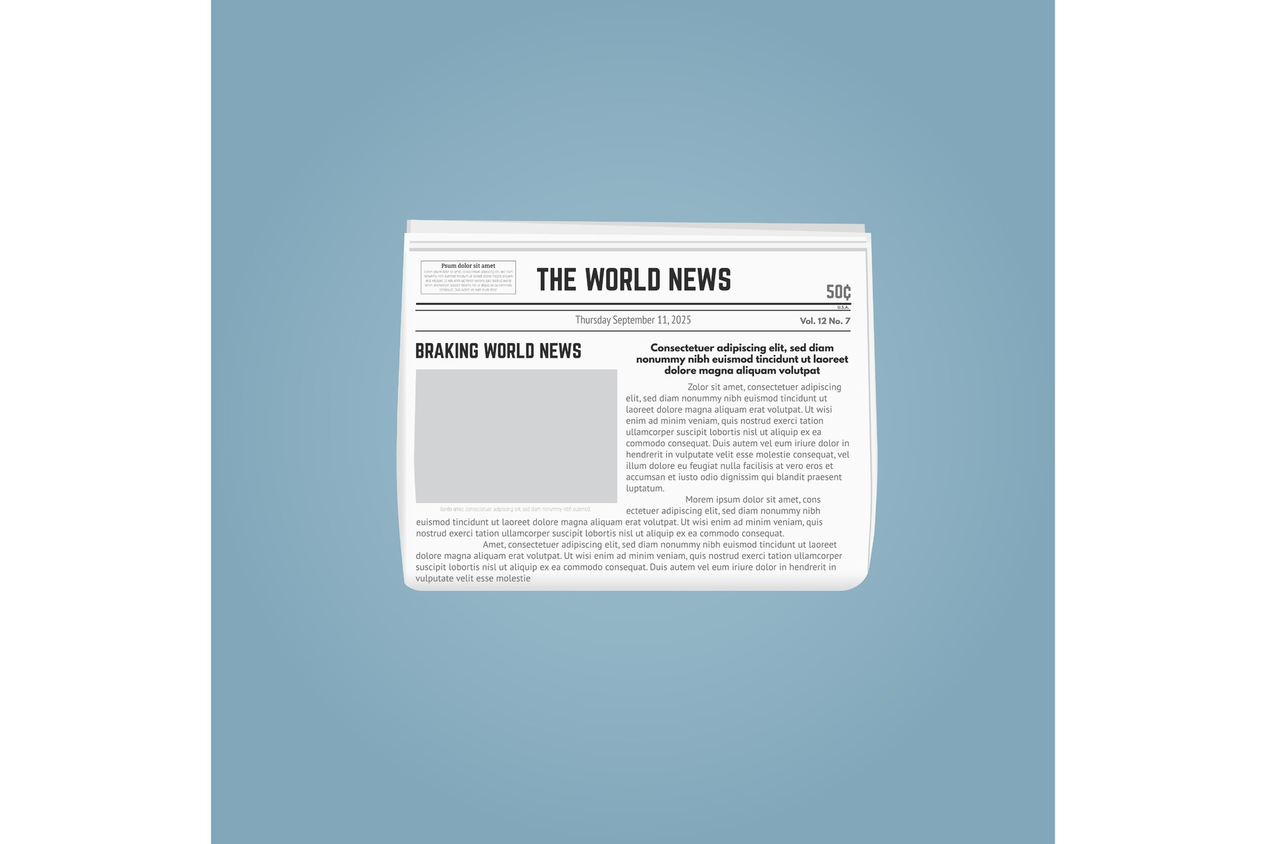 Newspaper vector template, a Texture Graphic by SkyVectors