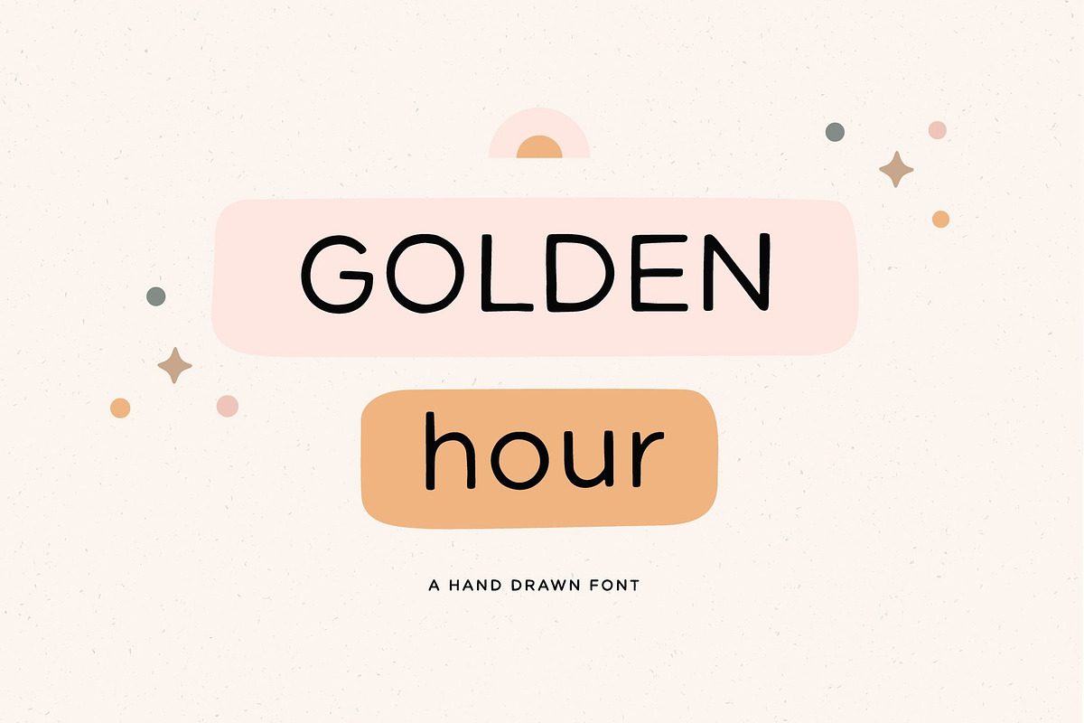 Golden hour | A hand drawn font, a Sans Serif Font by AngelinaKovel