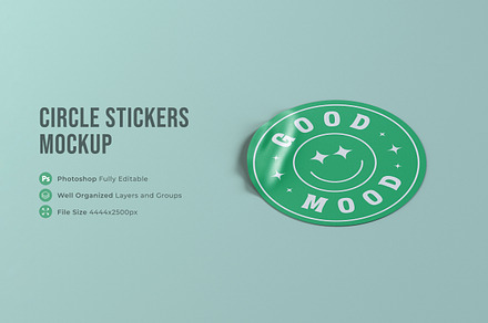 Round Stickers Mockup Set | Creative Market