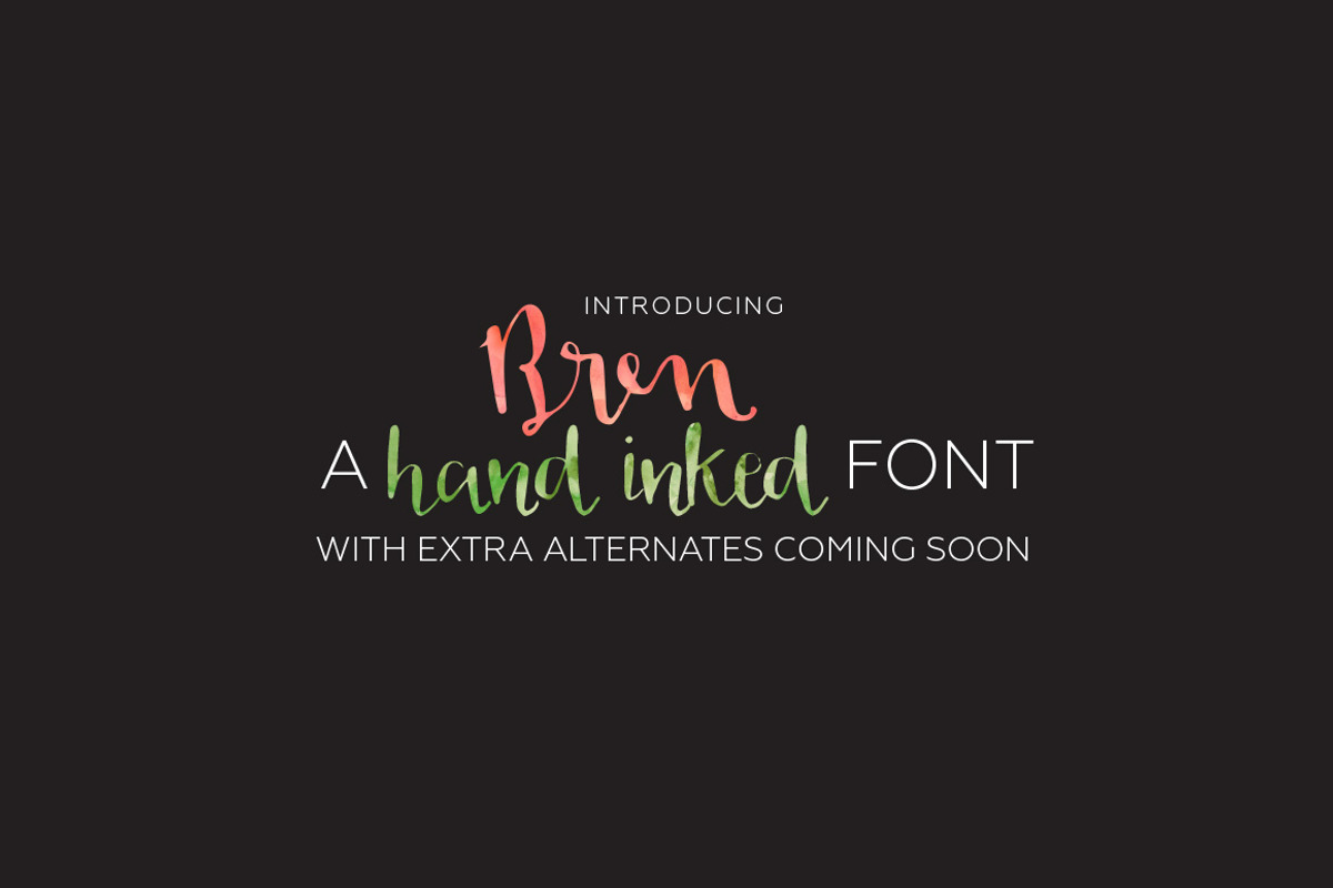 Bren, a Script Font by OnTheSpotStudio