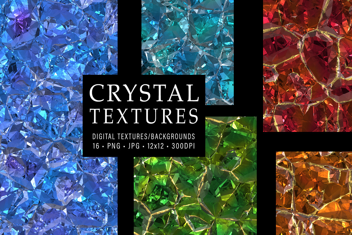 Crystal Textures, a Texture Graphic by Julie Campbell