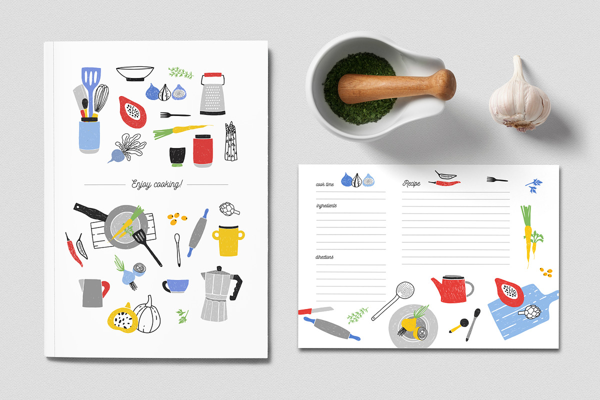 Recipe cards set, a Card Template by Good Studio