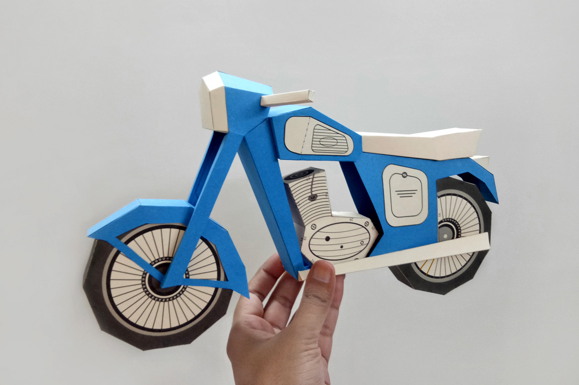DIY Vintage bike - 3d papercraft, a Templates & Theme by PAPER amaze