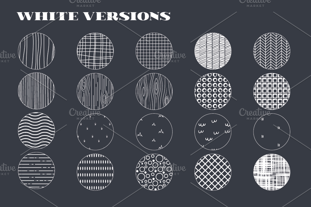 20 Illustrator Texture Patterns, a Brushes & More by Dandylyon Designs ...