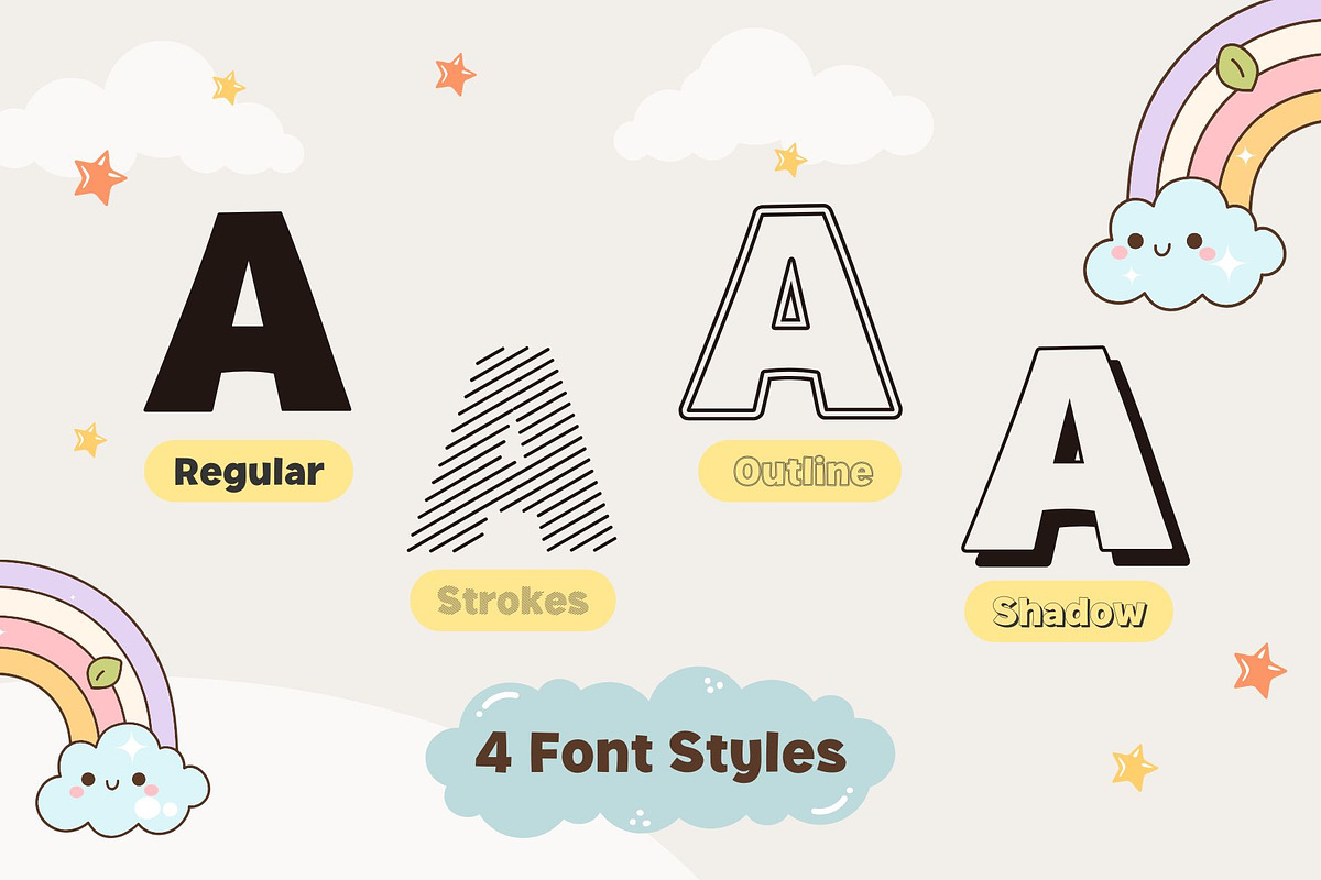 Fox Boogie 4 Font Styles, a Handwritten Font by Fox7 By Rattana ...