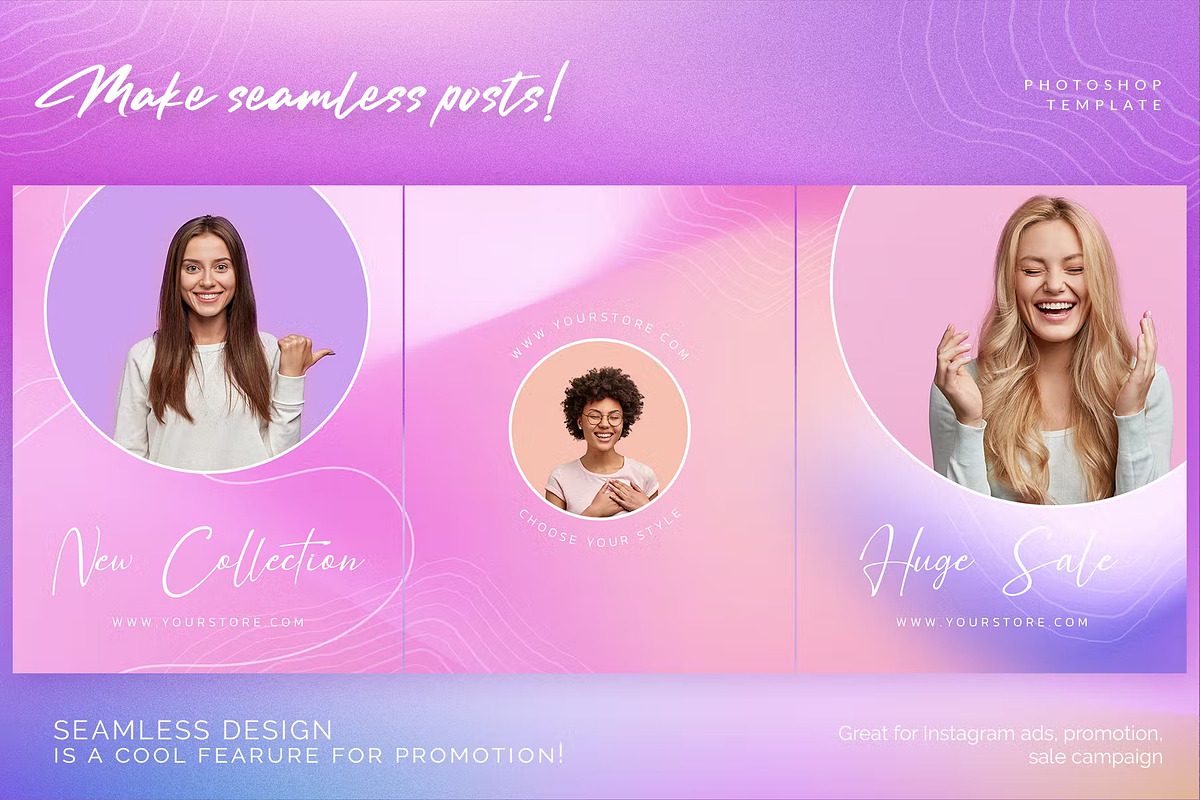 Seamless Instagram Carousel, a Social Media Template by Andrew Skoch Design