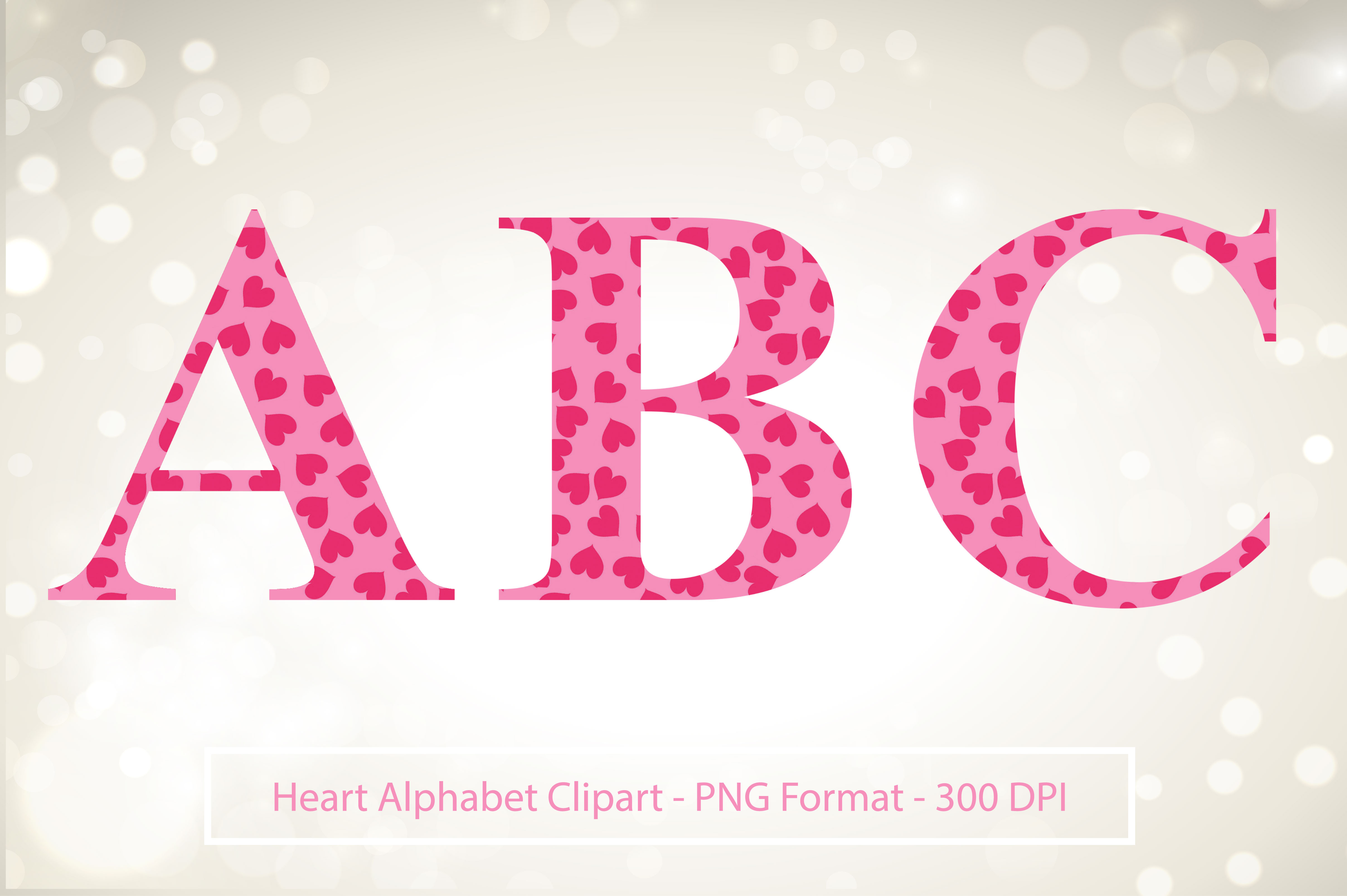 Hearts Alphabet Clipart - Valentine, an Object Graphic by Leska's Digitals