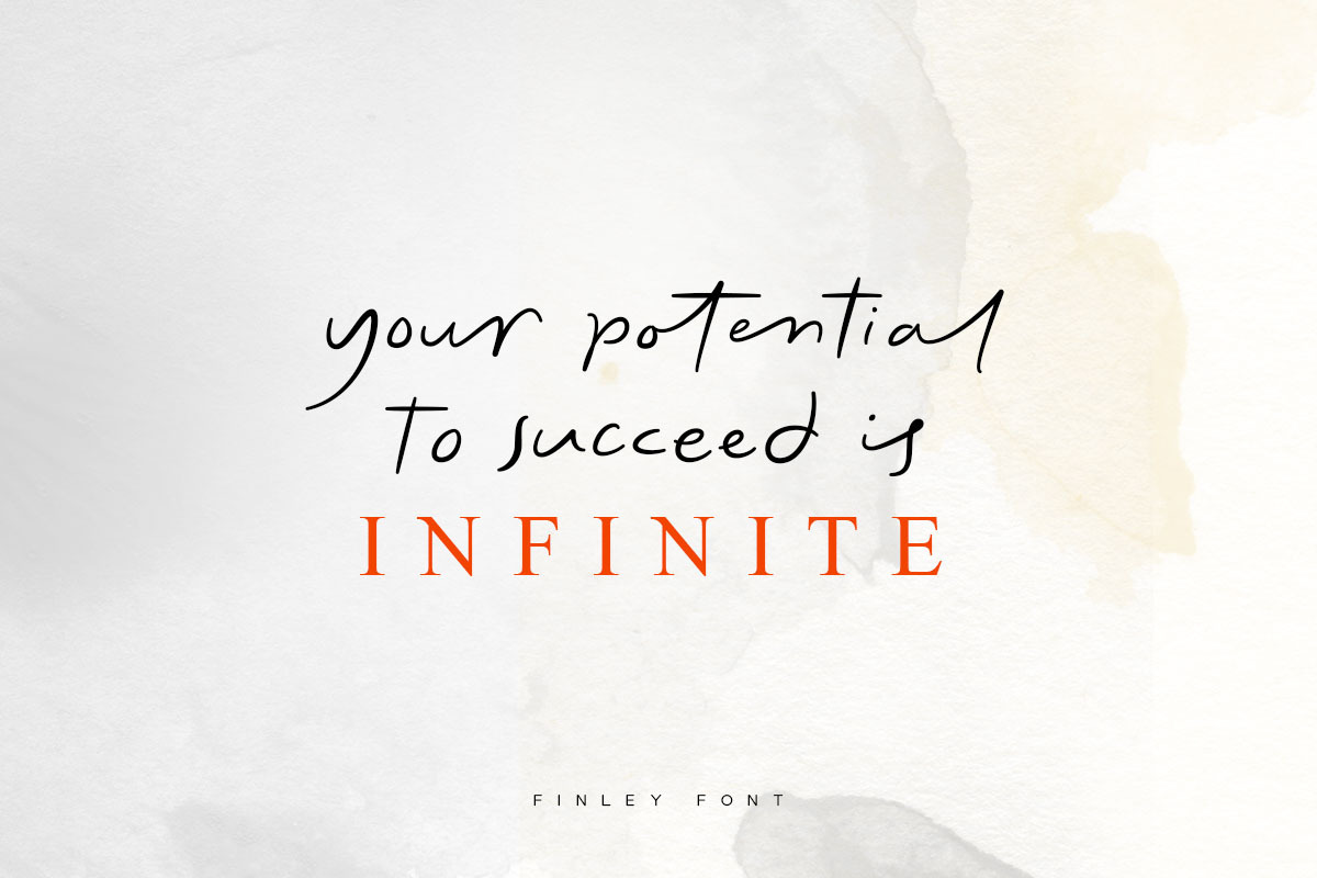 Finley Font, a Script Font by vuuuds