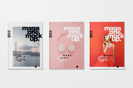 Softcover Magazine Mockups, a Print Template by GfxFoundry