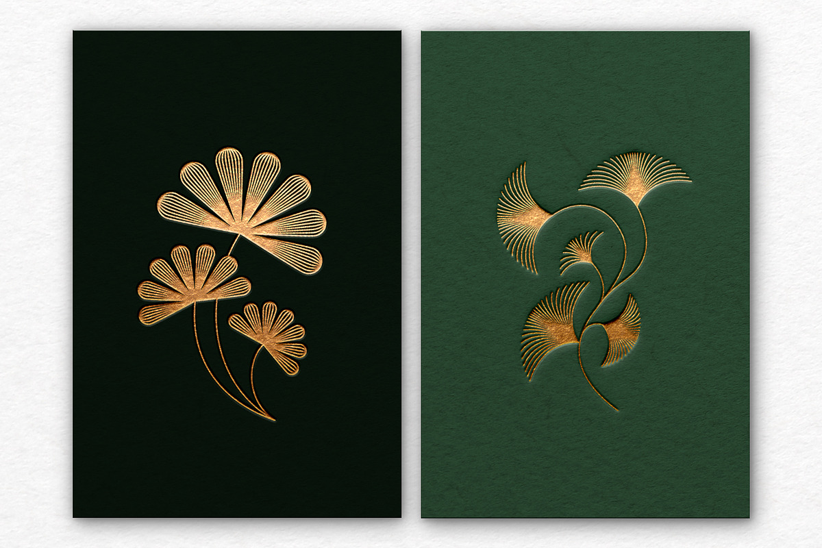 Gold foil, linear design elements, a Graphic by venimo