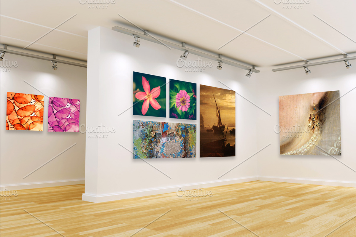 Art Gallery Mock-up, a Mockup by aivos