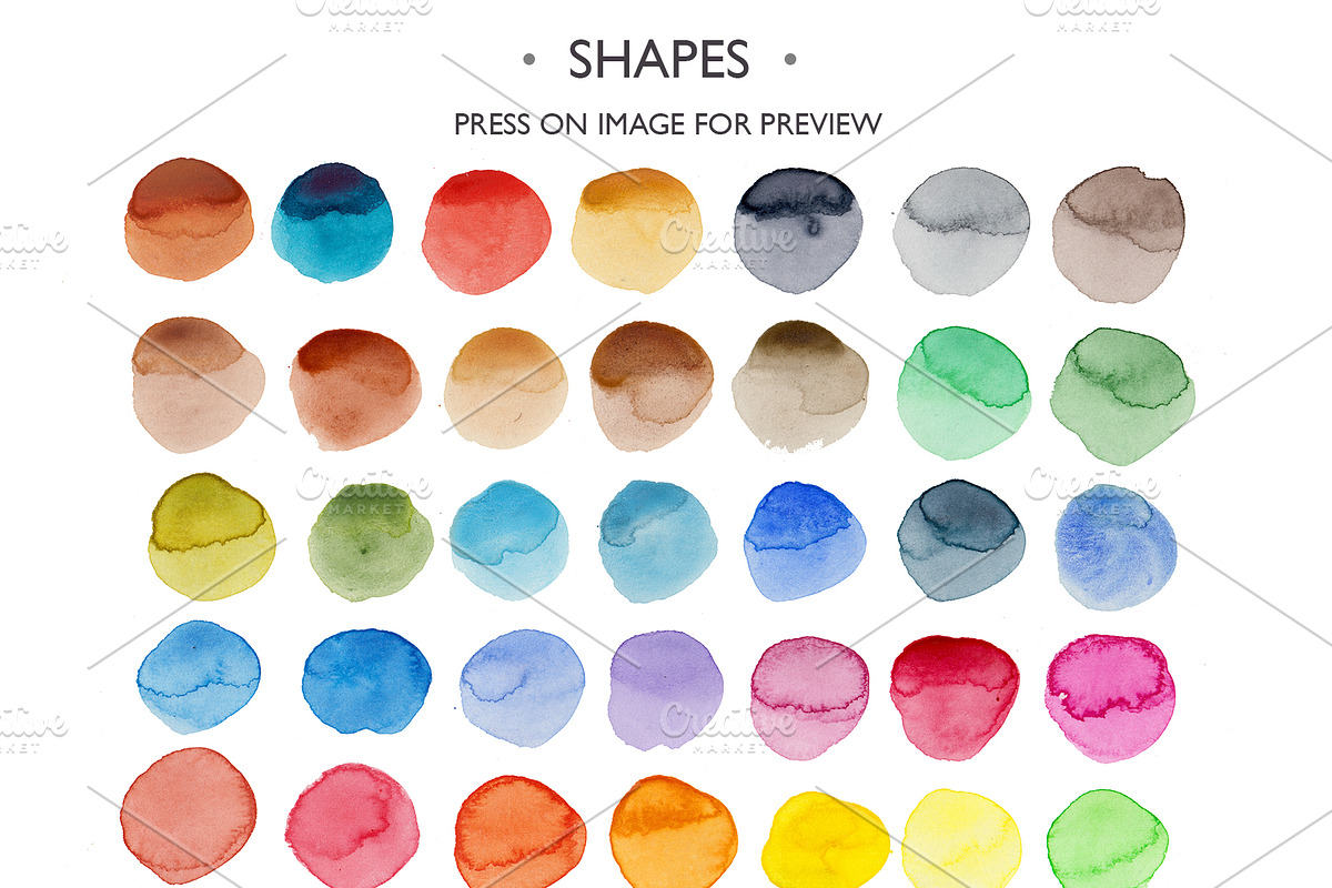 Watercolor Textures & Shapes Pack, a Texture Graphic by Sketchy Art