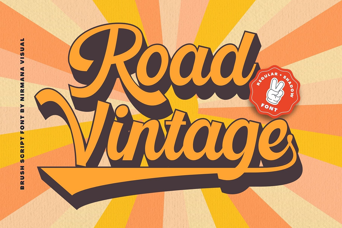Retro Vintage - Groovy font, a Script Font by Nirmana Visual