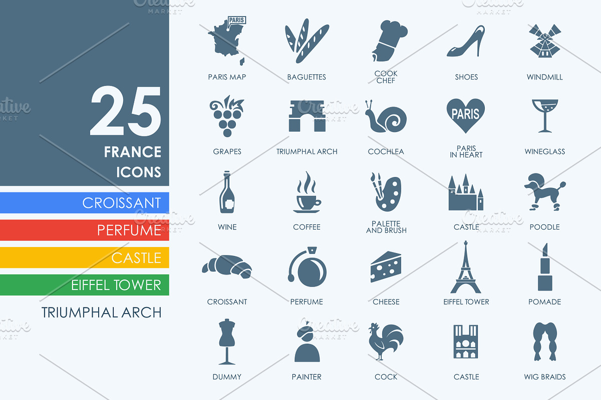 25 France icons, an Icon by Palau