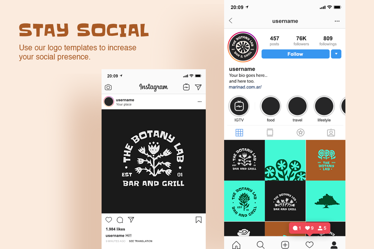 The Botany Lab Logo Templates, a Branding & Logo Template by ClayStudio