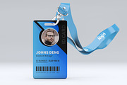 Blue & Black ID Card Design, a Stationery Template by ZAAS | Creative ...