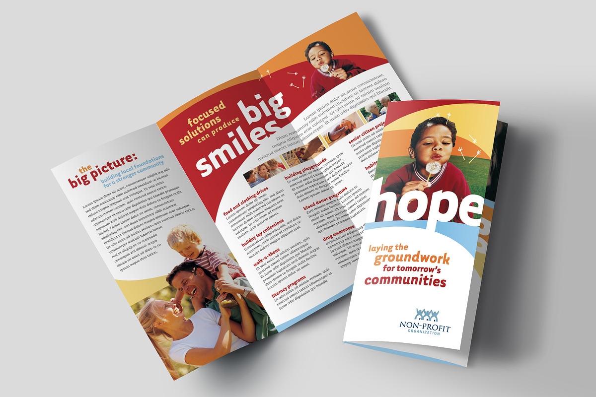 Community Nonprofit Brochure Template | Creative Market