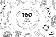 160 Hand drawn letters, a Decorative Illustration by tatiletters ...