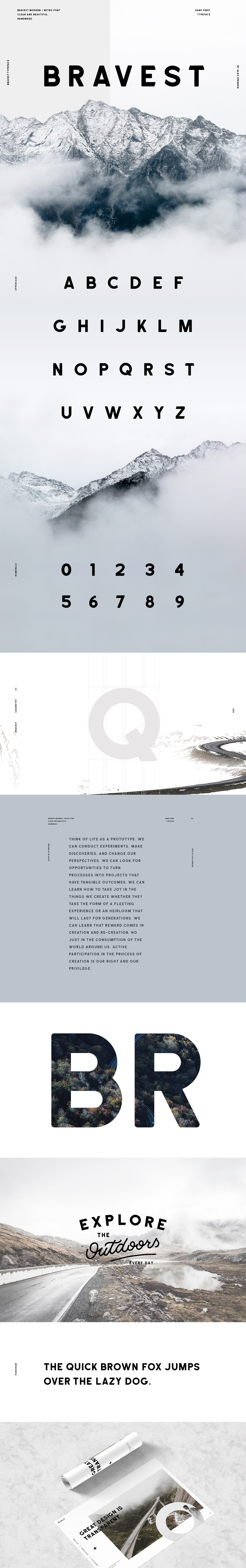 Bravest Font, a Sans Serif Font by Foldo