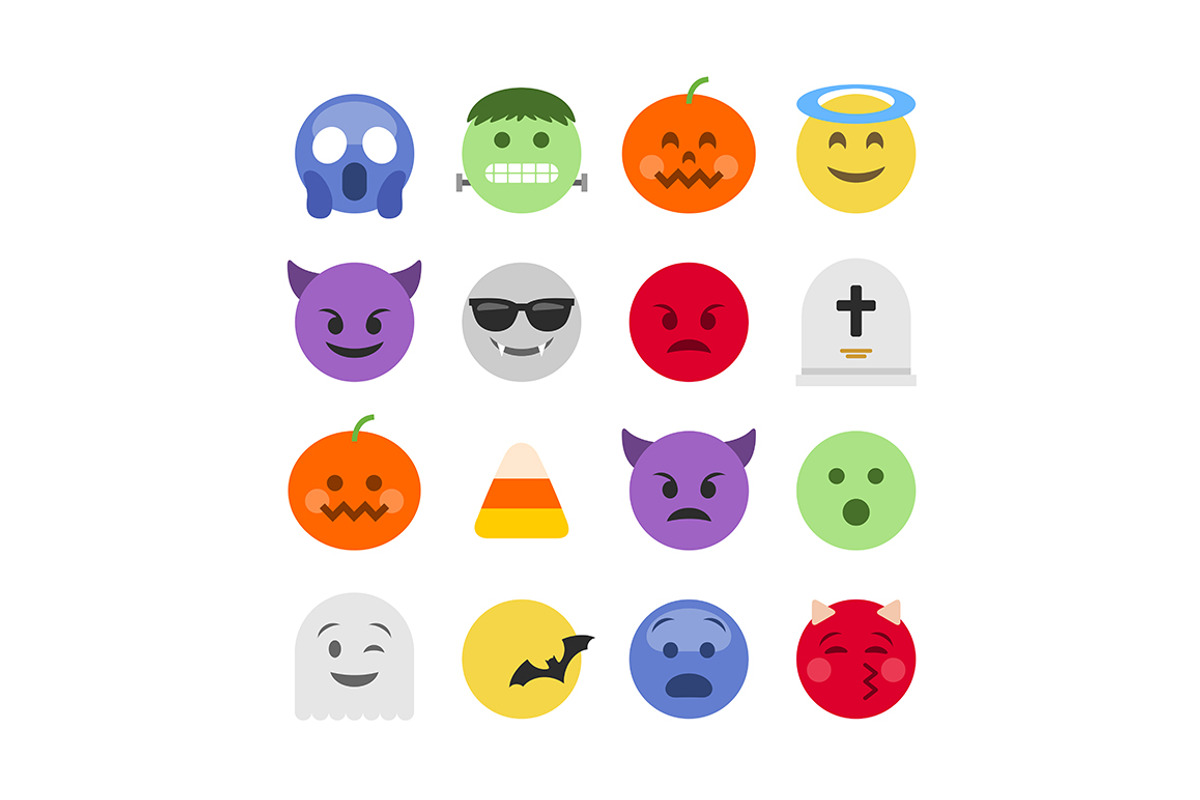 Halloween emoji icon set, an Emoji Icon by Flower Travelin Man