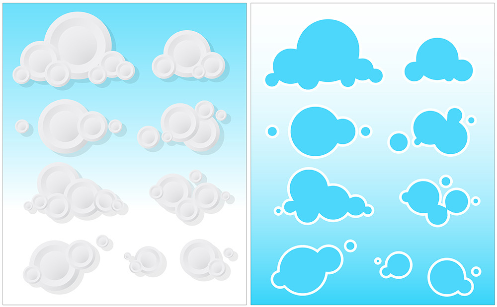 Comic Clouds, an Illustration by TrueMitra Designs