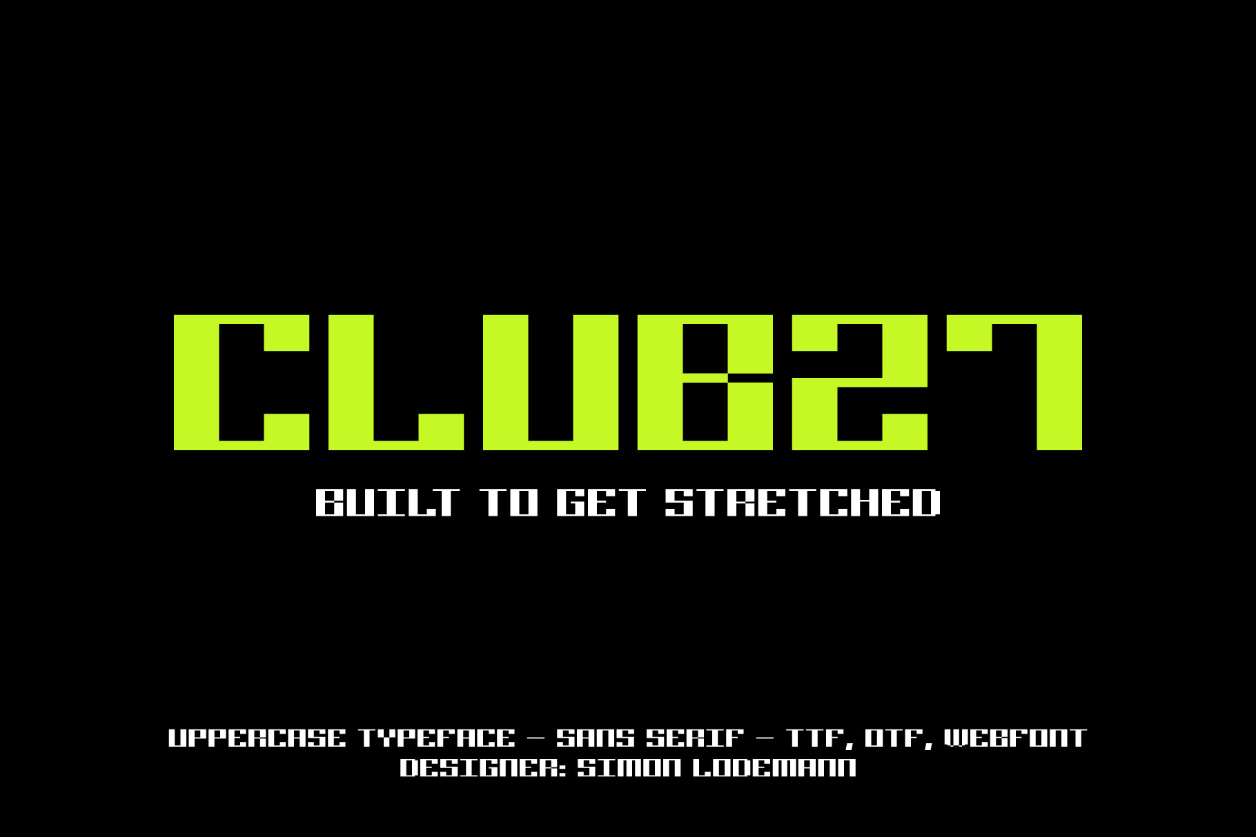 CLUB27 Typeface | Creative Market