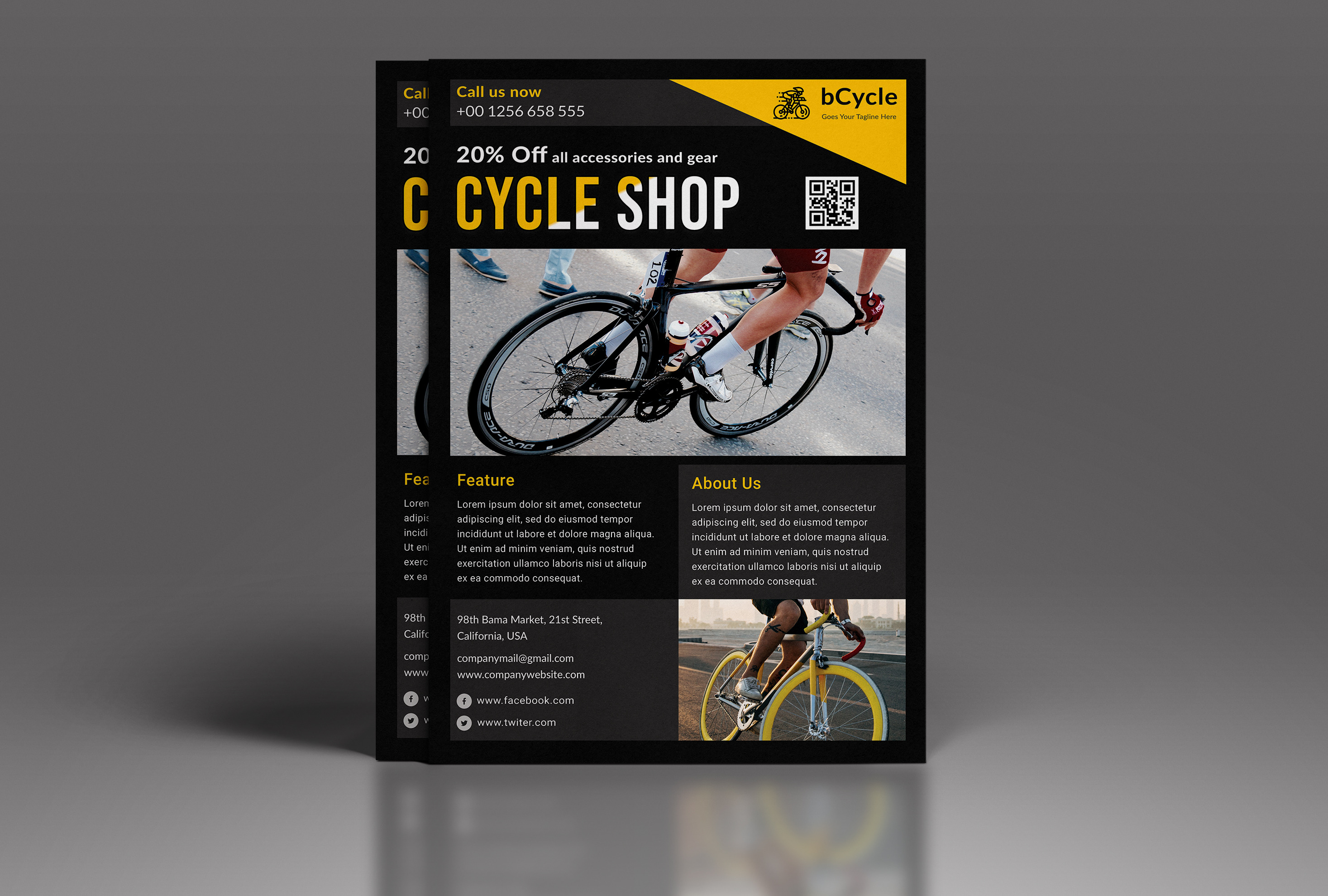 Cycle Shop Flyer, a Flyer Template by graphicsunday | Creative Market