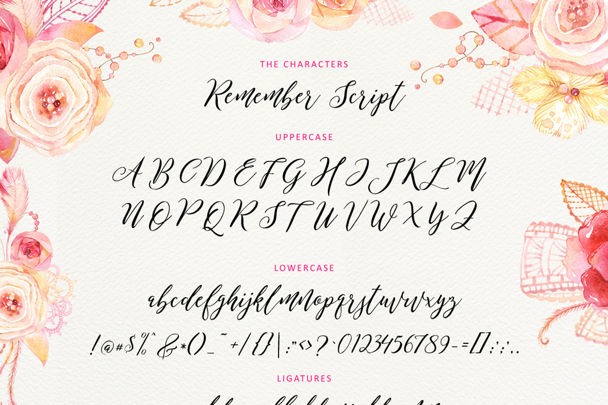 Remember Script, a Script Font by Get Studio