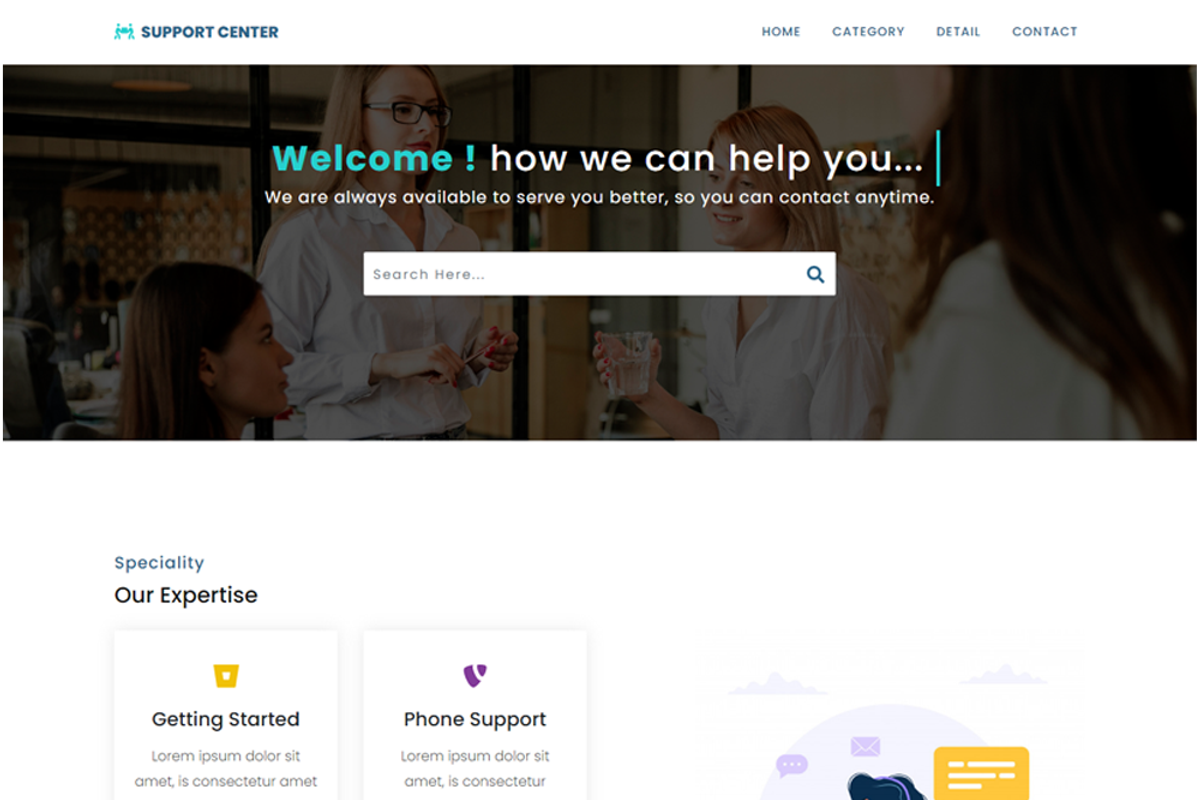 Support Center - Knowledge Base HTML, a HTML Template by Design ...