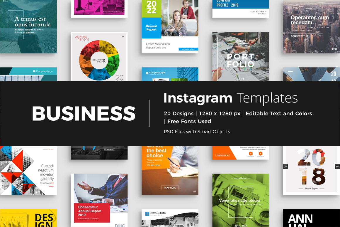 Business Instagram Templates, a Social Media Template by Studio Siv