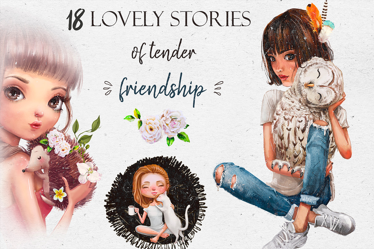 Fluffy Hugs, an Animal Illustration by Eve Farb