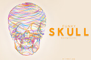 Vector Funky Skulls, an Object Graphic by GarryKillian