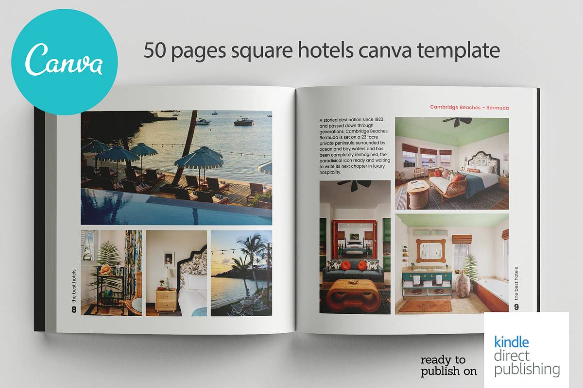 Canva Best Hotel Square Mag Template, a Magazine Template by ...