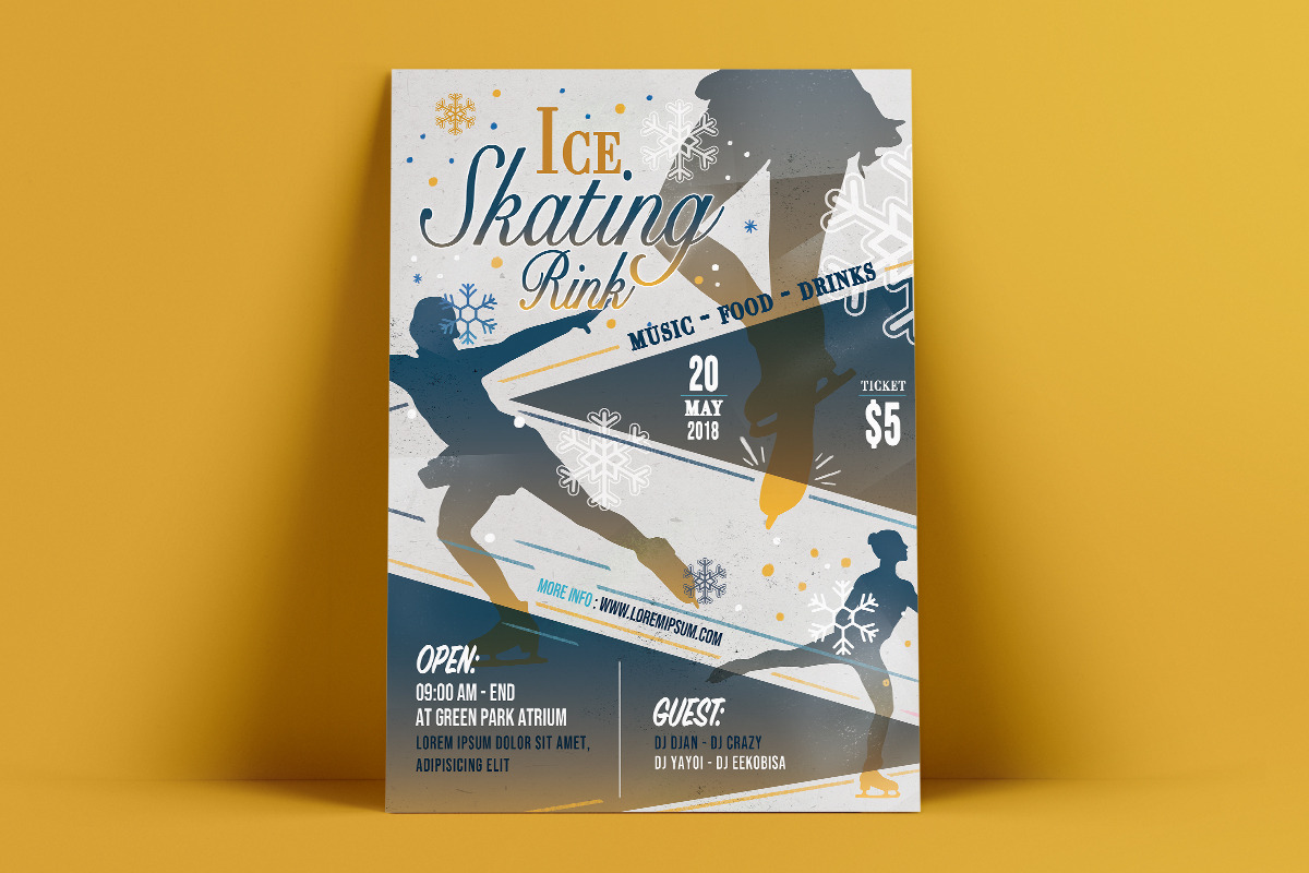 Ice Skating Rink Flyer, a Flyer Template by tanamtumbuh