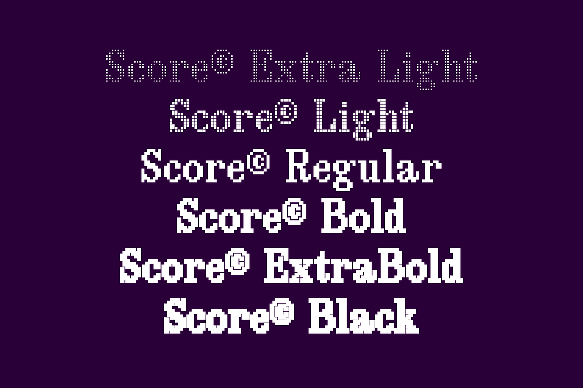 Score Century | Display Font