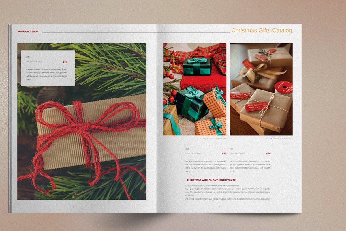 Christmas Gift Catalog Template