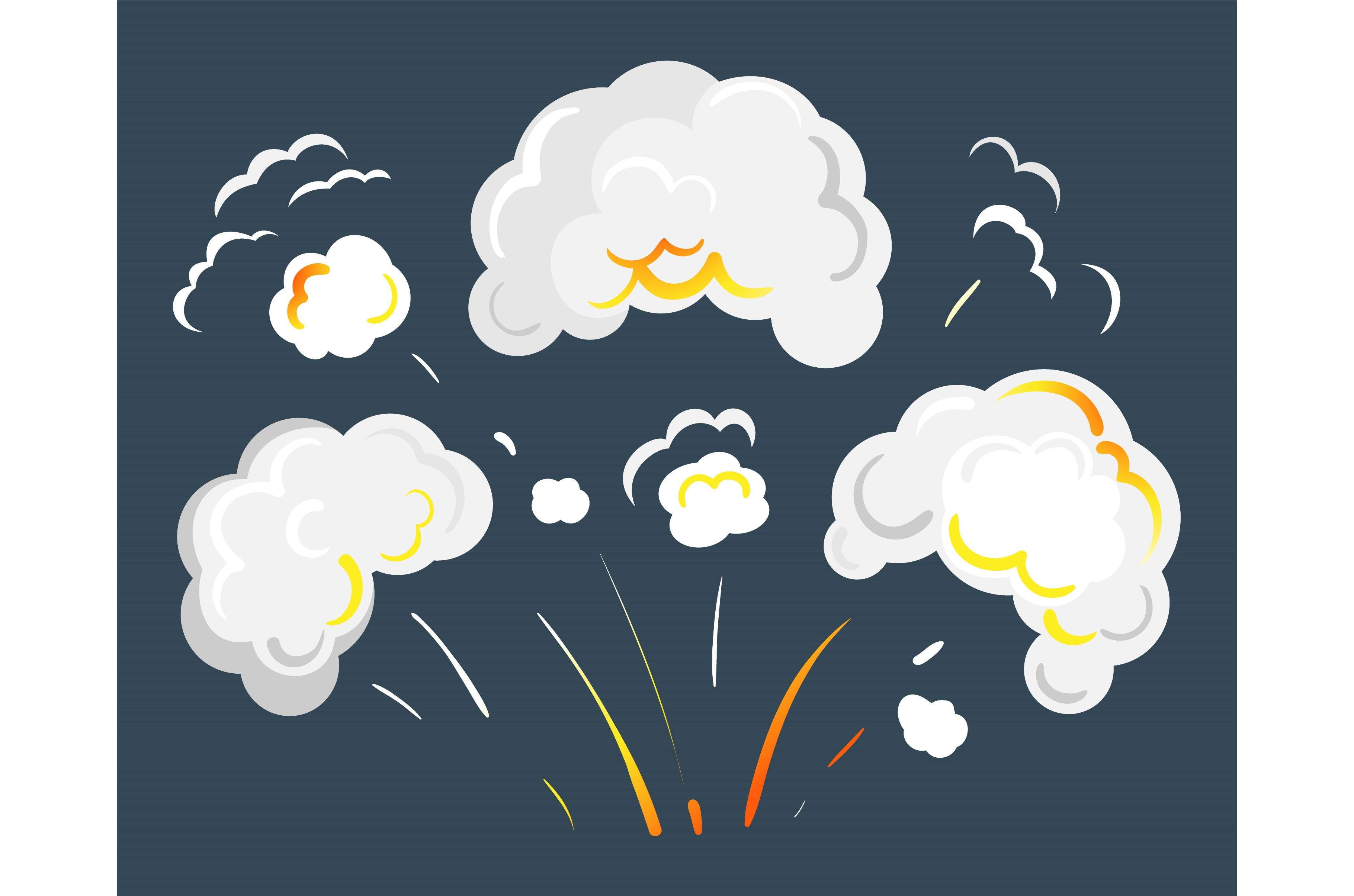 Smoke Caused by Explosion or Burst, an Illustration by robuart